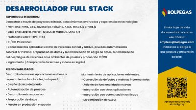 Requerimientos Actuales - BOLPEGAS S.R.L